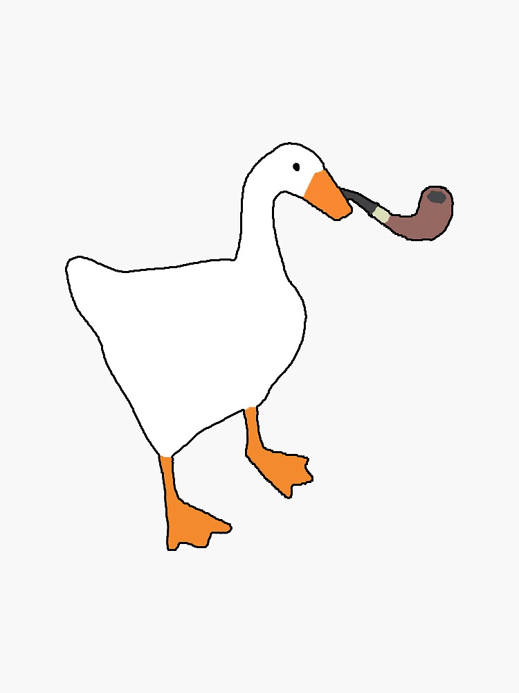 "Goose with Pipe" Sticker for Sale by gsill | Redbubble