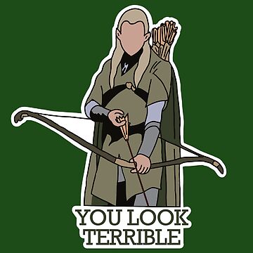"You look terrible" Sticker for Sale by WillJackSleep | Redbubble