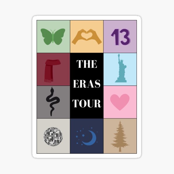"Th Eras Tour" Sticker for Sale by Hannah Madsen | Redbubble