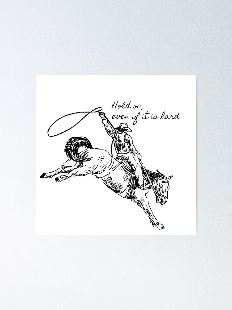 "Bucking Bronco Horse Inspiration Pencil Drawing" Poster for Sale by ...