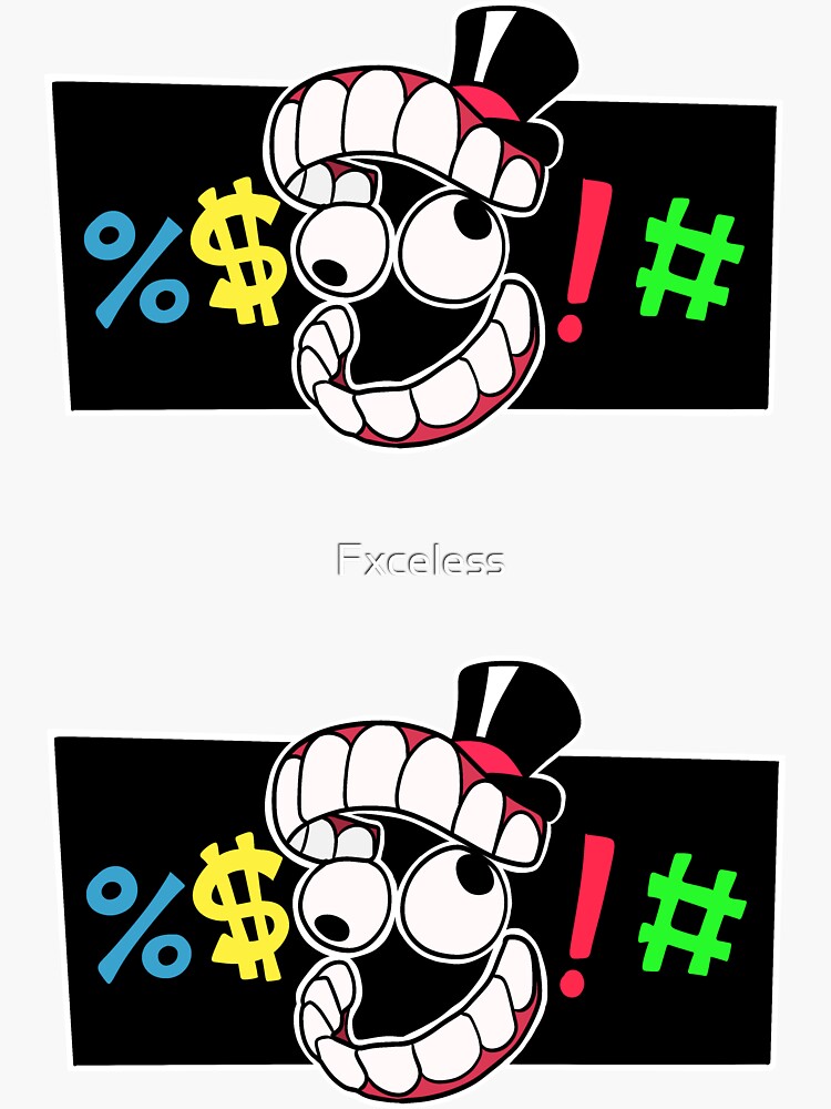 "Caine’s Profanity" Sticker for Sale by Fxceless | Redbubble