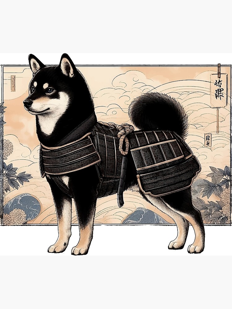 "Shiba Inu Samurai" Poster for Sale by Clewelling | Redbubble
