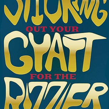 "sticking out your gyatt for the rizzler" Sticker for Sale by Drawptop ...