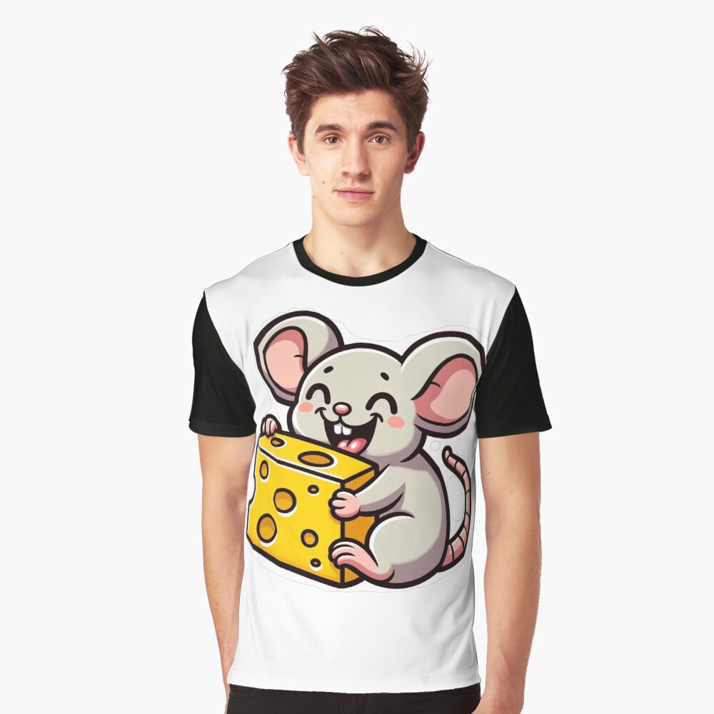 "Cute Mouse Holding Cheese" Sticker for Sale by NeatSplash | Redbubble