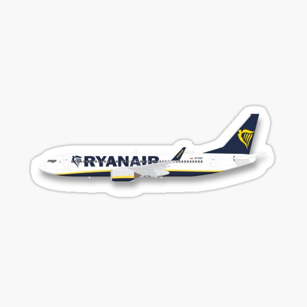 "Ryanair Boeing 737 Airliner" Sticker for Sale by GregThompson | Redbubble