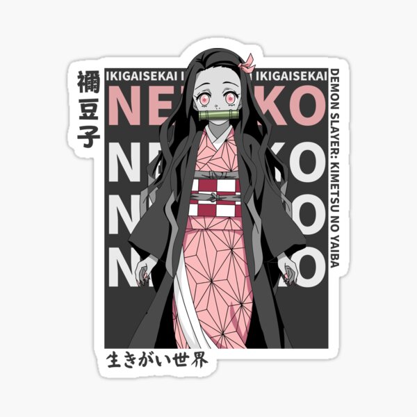 "Nezuko Kamado: Anime Magazine Style" Sticker for Sale by IKIGAISEKAI ...