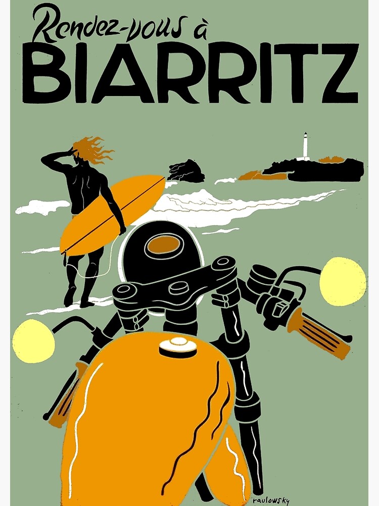 "BIARRITZ ; Vintage Travel Advertising Print" Poster for Sale by ...