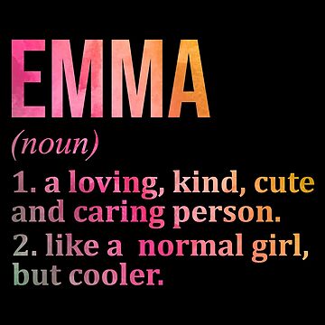 "Emma Name Definition in Watercolor" Sticker for Sale by XCIV | Redbubble