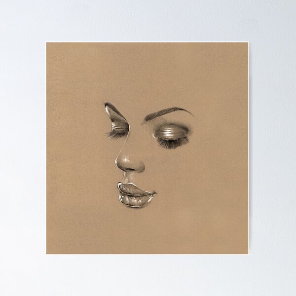 "Russell Goddard's Drawing of Lady's Face" Poster for Sale by ...