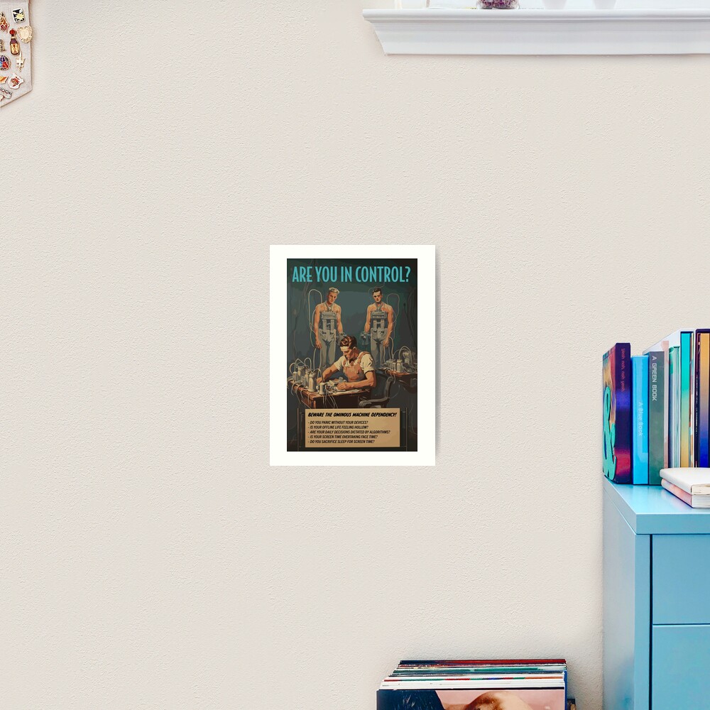 "Vintage Parody Machine Dependency - Are You in Control? - Gouache ...