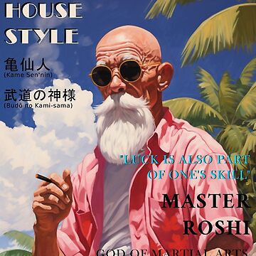 "Master Roshi (Kame House Style)" Sticker by PiratekingKP | Redbubble