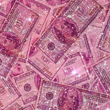 "Pink Money " Sticker for Sale by PrettyPlush | Redbubble