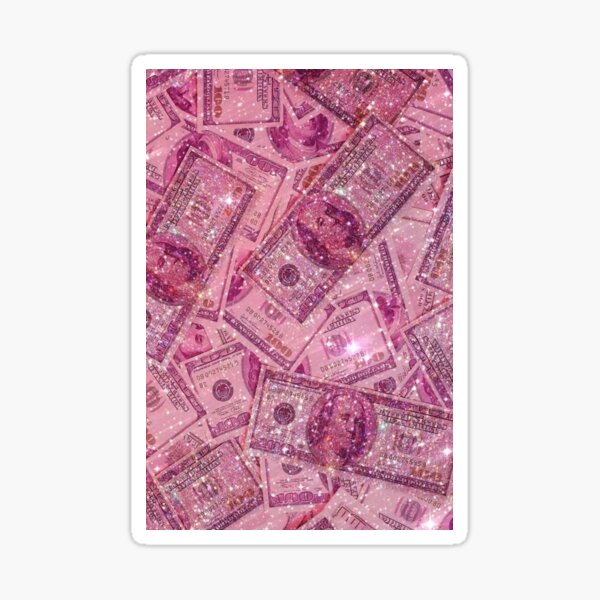 "Pink Money " Sticker for Sale by PrettyPlush | Redbubble