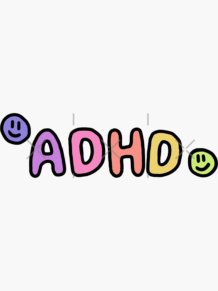 "Colourful ADHD illustration. Attention deficit hyperactivity disorder ...