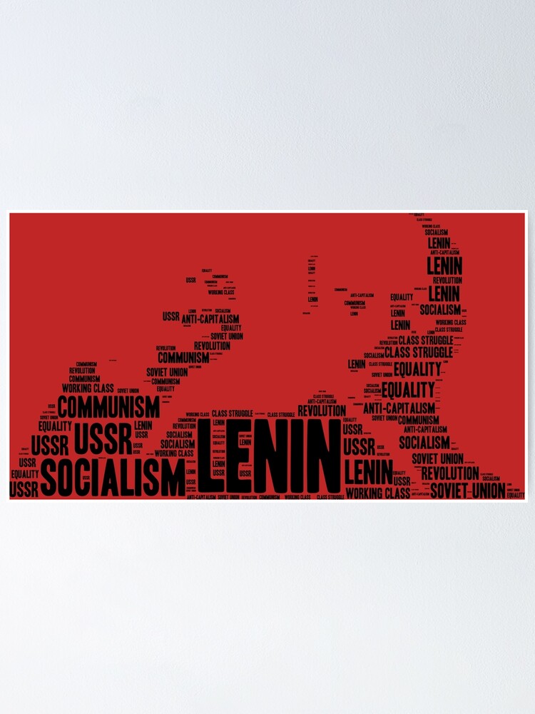 "lenin word cloud" Poster by bumblethebee | Redbubble