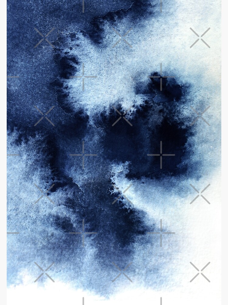 "Indigo Nebula, Blue Abstract Painting" Art Print for Sale by ...