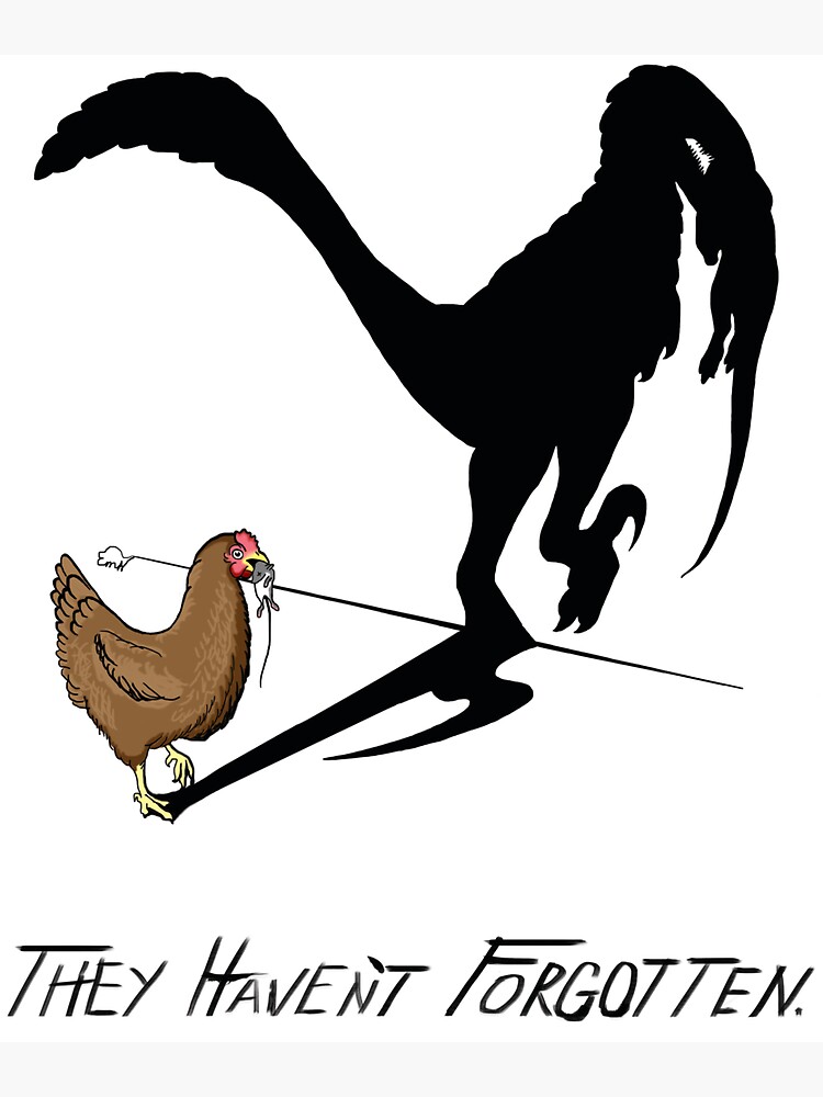 "The Chickens Remember (Dinosaur Cartoon" Sticker for Sale by E.M ...