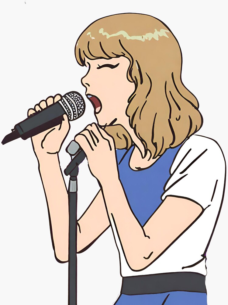 "Taylor Swift Cartoon Style" Sticker for Sale by ProTeeShopping | Redbubble