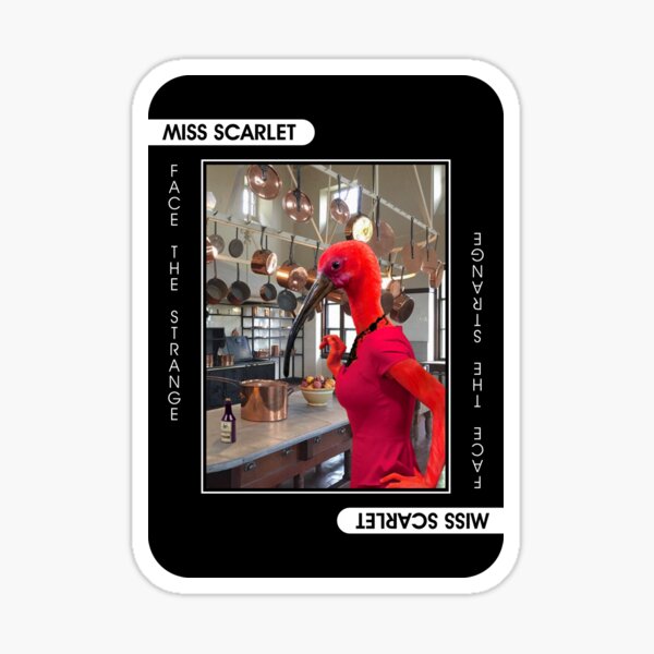 "Miss Scarlet" Sticker by FaceTheStrange | Redbubble