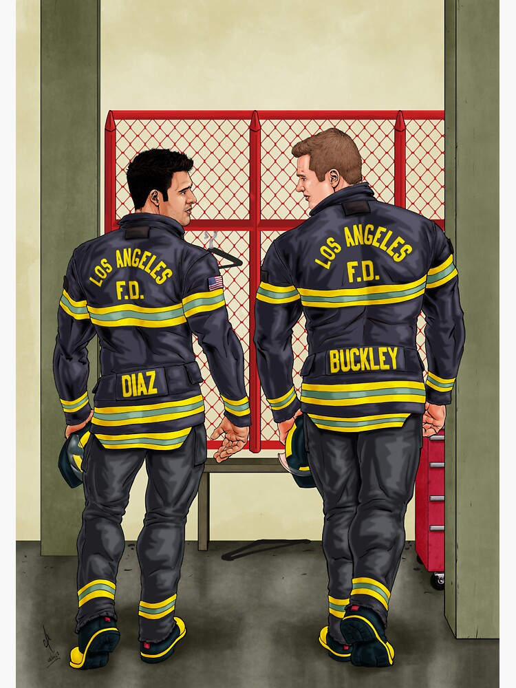 "Buddie entering the station" Sticker by Art-of-CLX | Redbubble