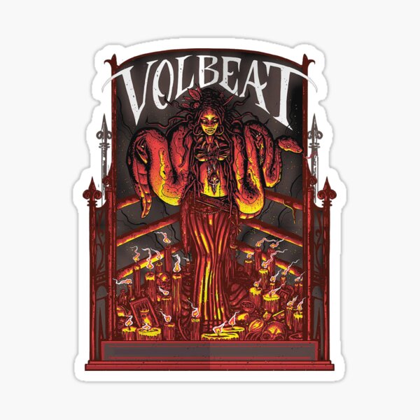 "VOLBEAT" Sticker for Sale by FondraSelcov | Redbubble