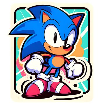 "modern sonic cartoon" Sticker by EmmaBetanzos | Redbubble
