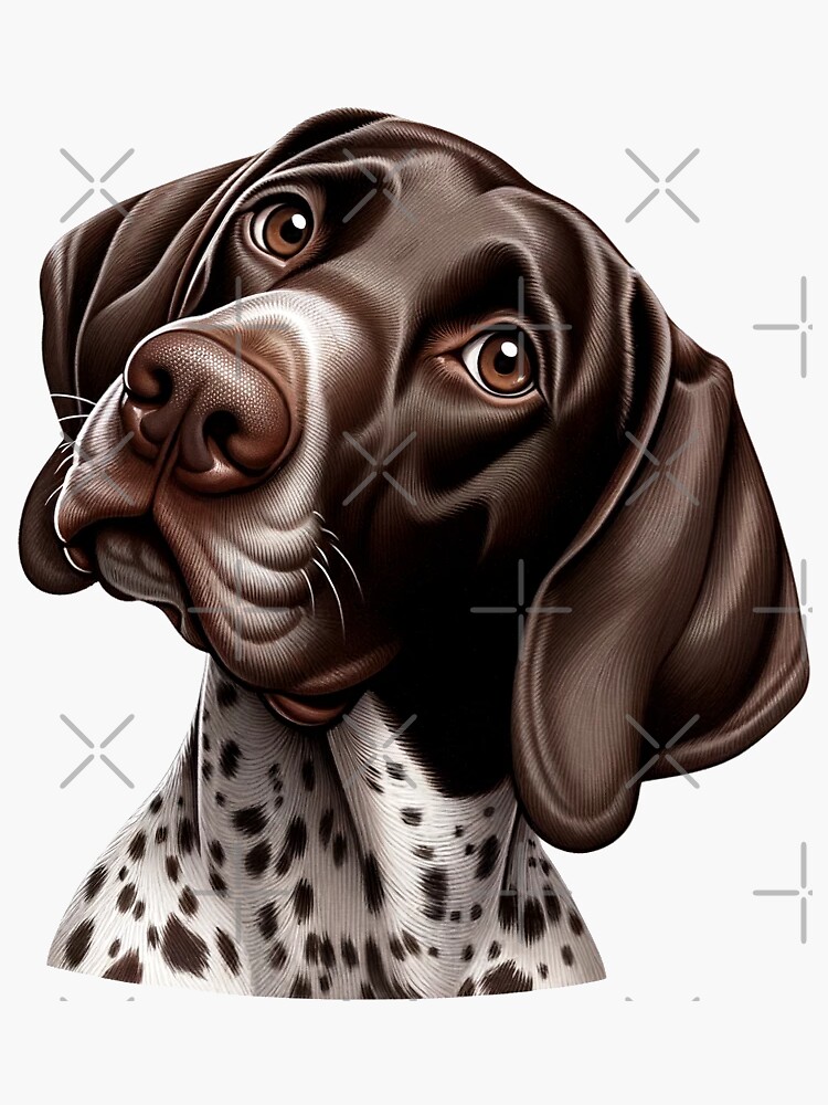 "Cute GSP dog sticker" Sticker for Sale by popall theshells | Redbubble