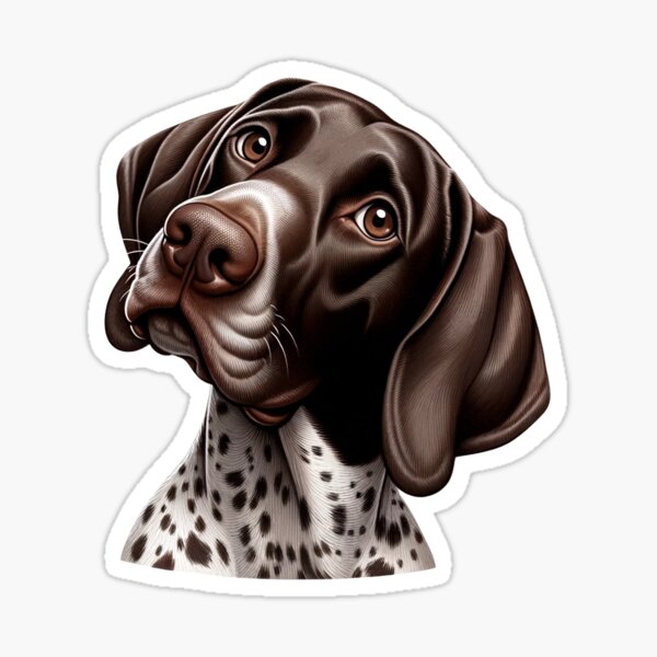 "Cute GSP dog sticker" Sticker for Sale by popall theshells | Redbubble