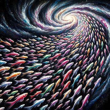 "Galaxy Fish" Sticker for Sale by Emitropy | Redbubble