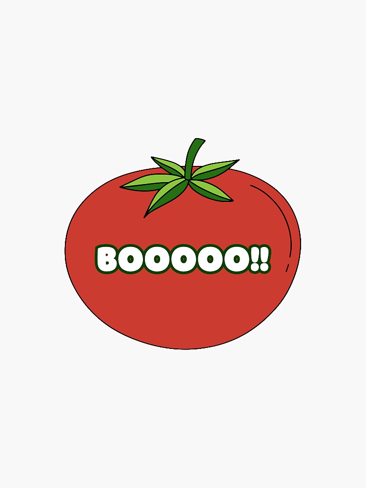 "BOOOOO TOMATO" Sticker for Sale by Maddie Lamb | Redbubble