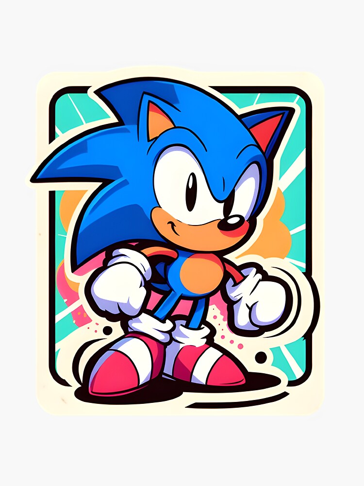 "sonic cartoon" Sticker by EmmaBetanzos | Redbubble