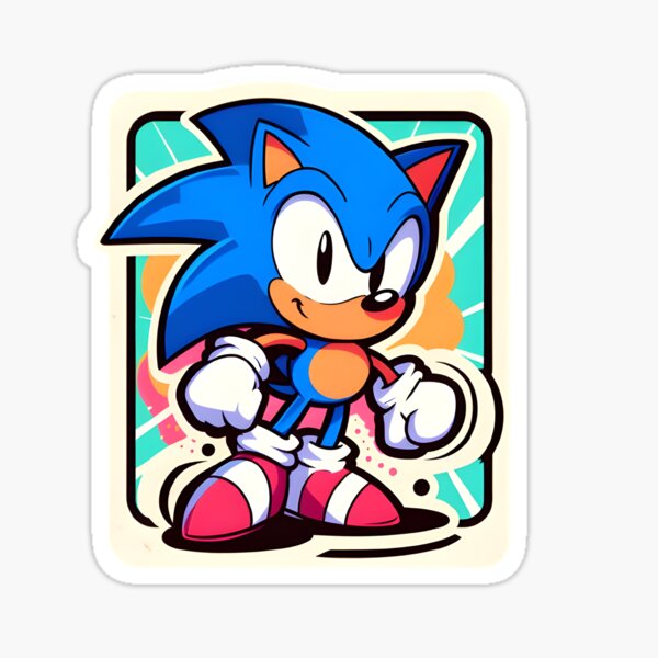 "sonic cartoon" Sticker by EmmaBetanzos | Redbubble