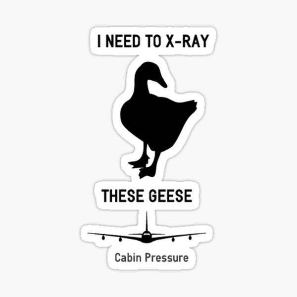 "X-ray these geese" Sticker by masqueblanc | Redbubble