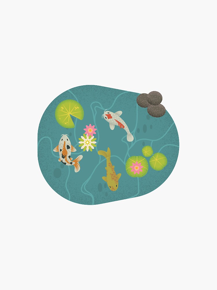 "Koi Pond" Sticker for Sale by Maddie Lamb | Redbubble
