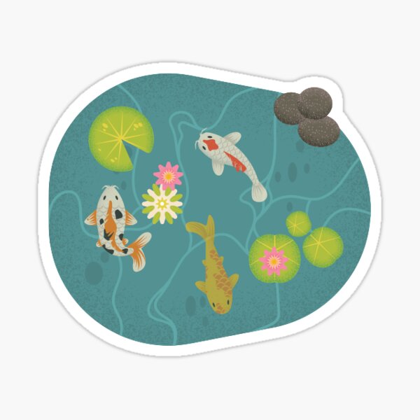 "Koi Pond" Sticker for Sale by Maddie Lamb | Redbubble