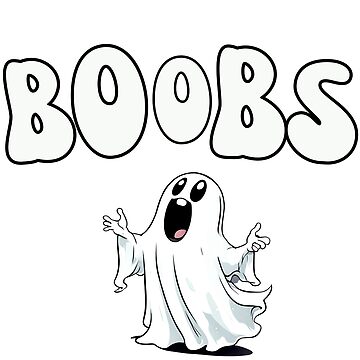 "Funny Ghost Meme for Women Happy Halloween Ghost Boobs " Sticker for ...