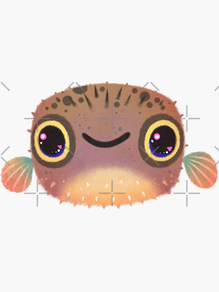 "Smiling puffer" Sticker for Sale by pikaole | Redbubble