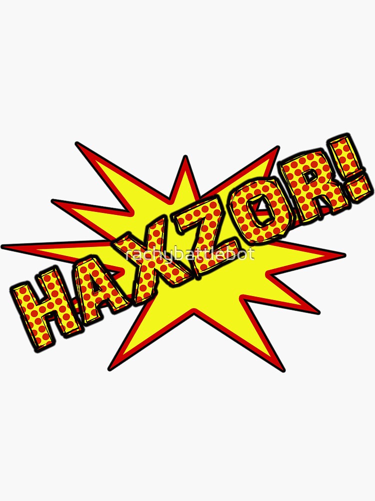 "Comic Style HAXZOR! " Sticker by rachybattlebot | Redbubble