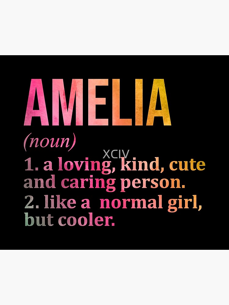"Amelia Name Definition in Watercolor" Poster for Sale by XCIV | Redbubble