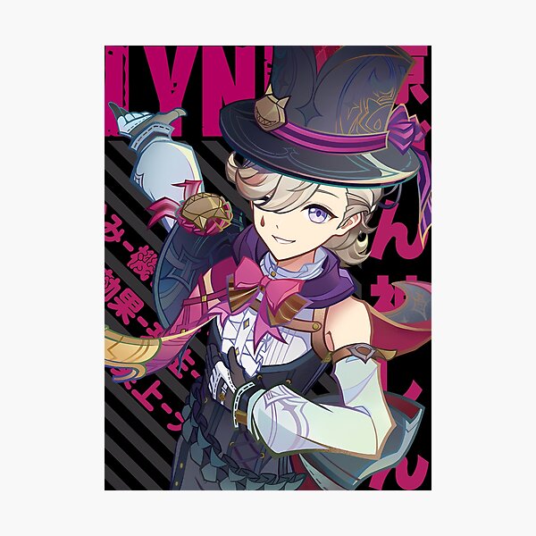 "Genshin Impact - Lyney" Photographic Print by Recup-Tout | Redbubble