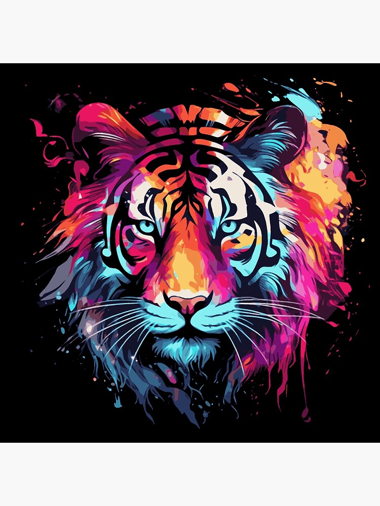 "Colorful Bright Tiger " Poster for Sale by neatdesignsbycm | Redbubble