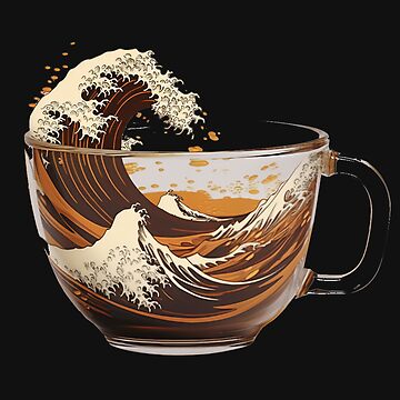 "The Great Wave Kanagawa of Coffee" Essential T-Shirt for Sale by zand ...