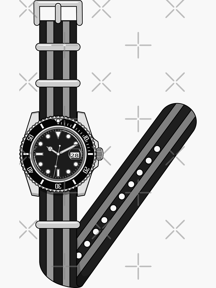 "Divers Watch on Nato Strap" Sticker for Sale by HSDESIGNS Studio ...