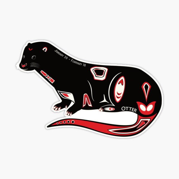 Native American Otter Symbol Otter: Journal Lined Paper Notebook