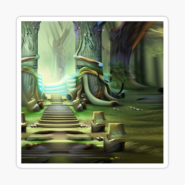 "Forest Pathway" Sticker for Sale by TEmotionalPixel | Redbubble