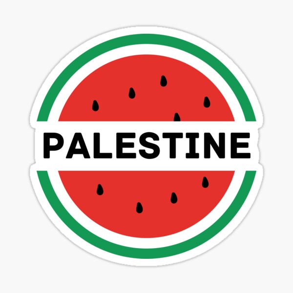 "Palestine Watermelon Sign فلسطين" Sticker for Sale by ArabicMerch ...