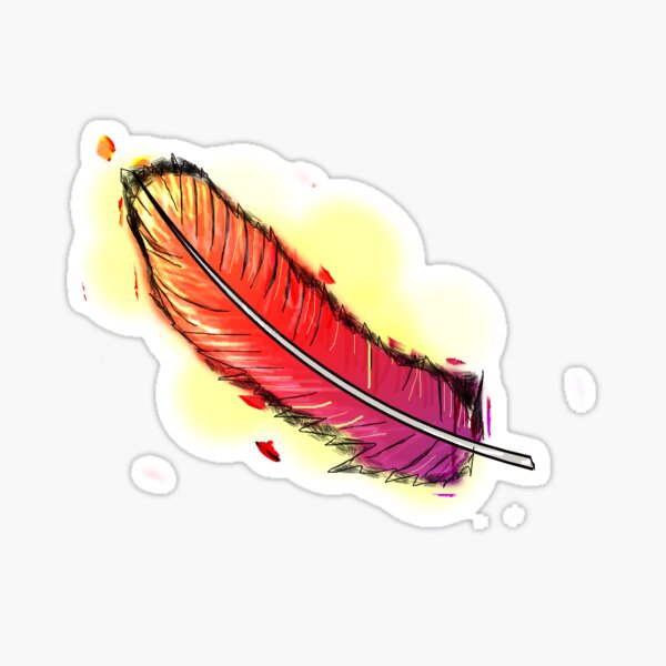 "Firebird Feather" Sticker by Gege-16 | Redbubble