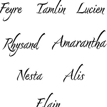"Acotar Script Characters" Sticker for Sale by KifLeeDesigns | Redbubble