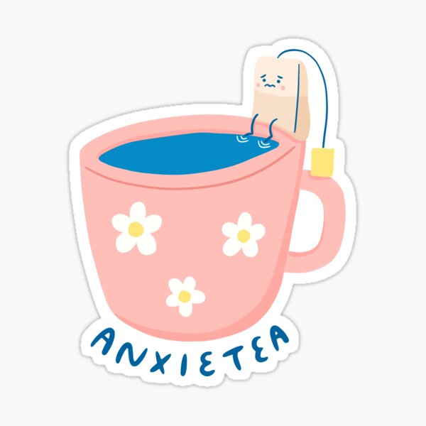 "Anxietea | Social Anxiety" Sticker for Sale by krimons | Redbubble
