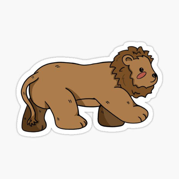 "cute lion sticker" Sticker by mimmikkoart | Redbubble